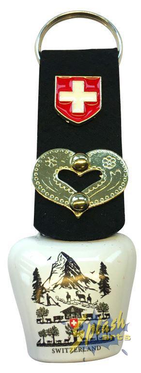 Paper cut bell - key ring | Bell | Bell | Swiss Souvenirs | Splash Arts AG