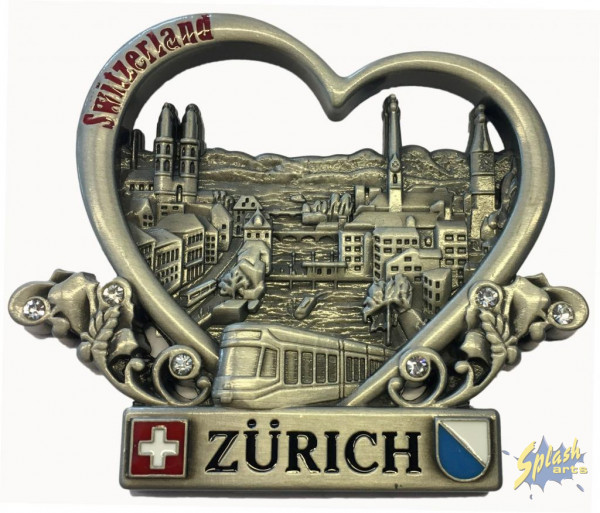 Magnet Zürich | Metall Magnet | Magnet | Swiss Souvenirs | Splash Arts AG