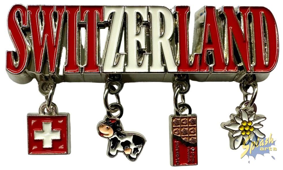 Magnet - Switzerland with pendant | Metall Magnet | Magnet | Swiss ...