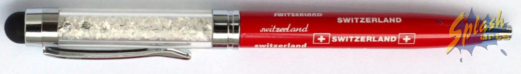 Switzerland pen strass | Pen | Papeterie | Swiss Souvenirs | Splash Arts AG
